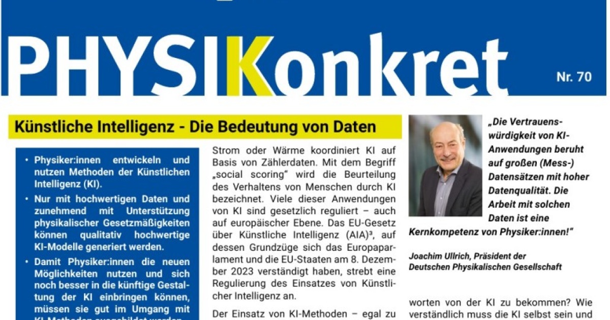 KI und die Bedeutung von Daten • pro-physik.de - Das Physikportal